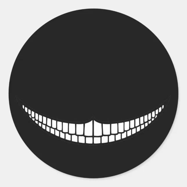 Cheshire Grin Classic Round Sticker | Zazzle