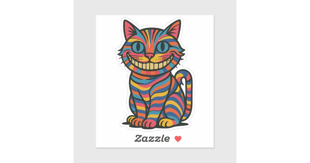 Cheshire Smile-Cut Sticker | Zazzle