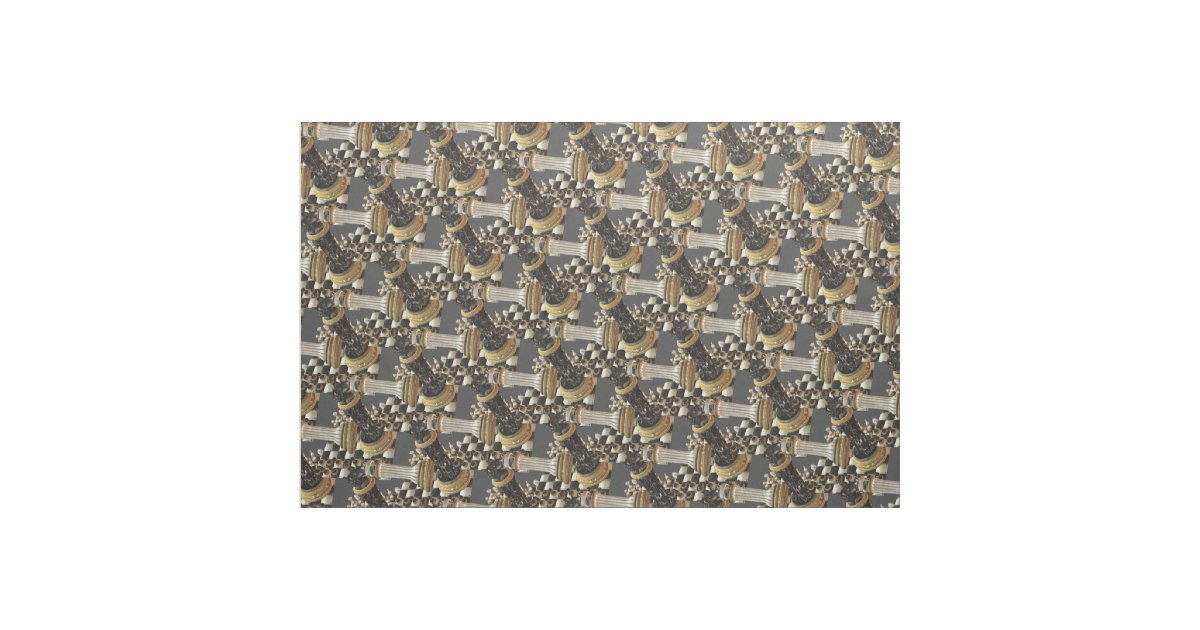 Chess Battle Chess Board Fabric | Zazzle