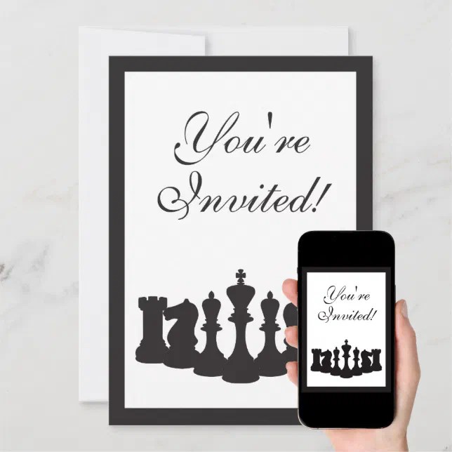 Chess Birthday Party Invitation | Zazzle