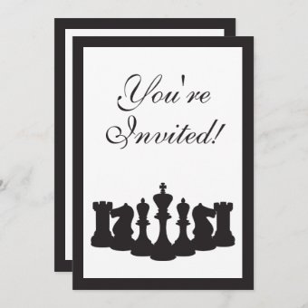 Chess Birthday Party Invitation | Zazzle