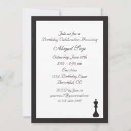 Chess Birthday Party Invitation | Zazzle
