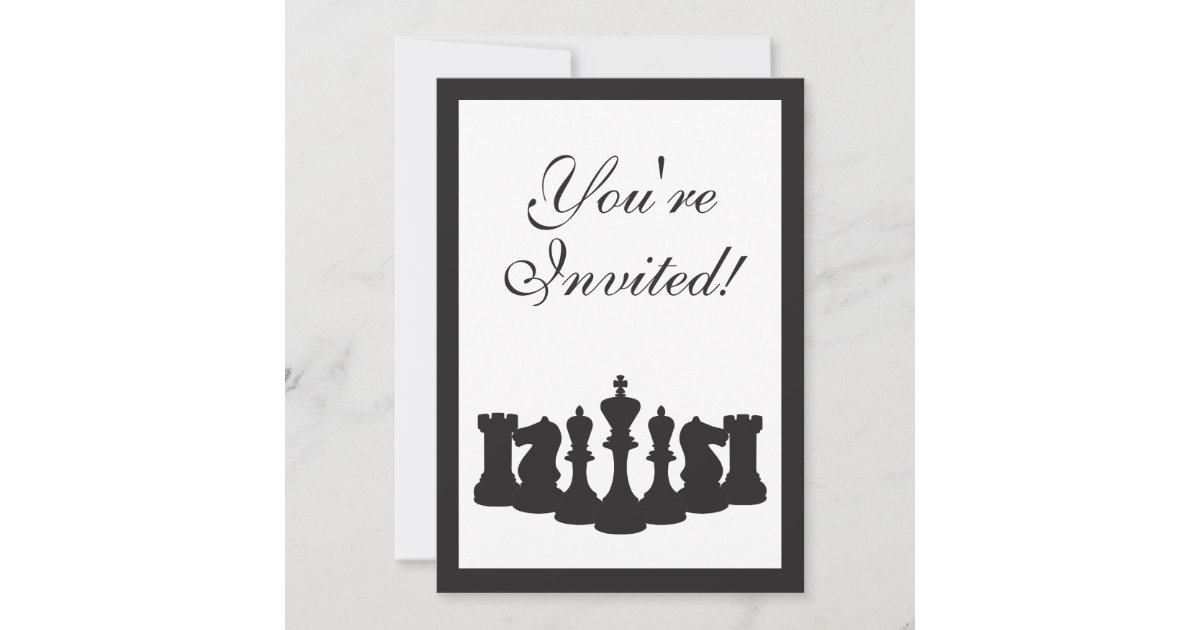 Chess Birthday Party Invitation | Zazzle