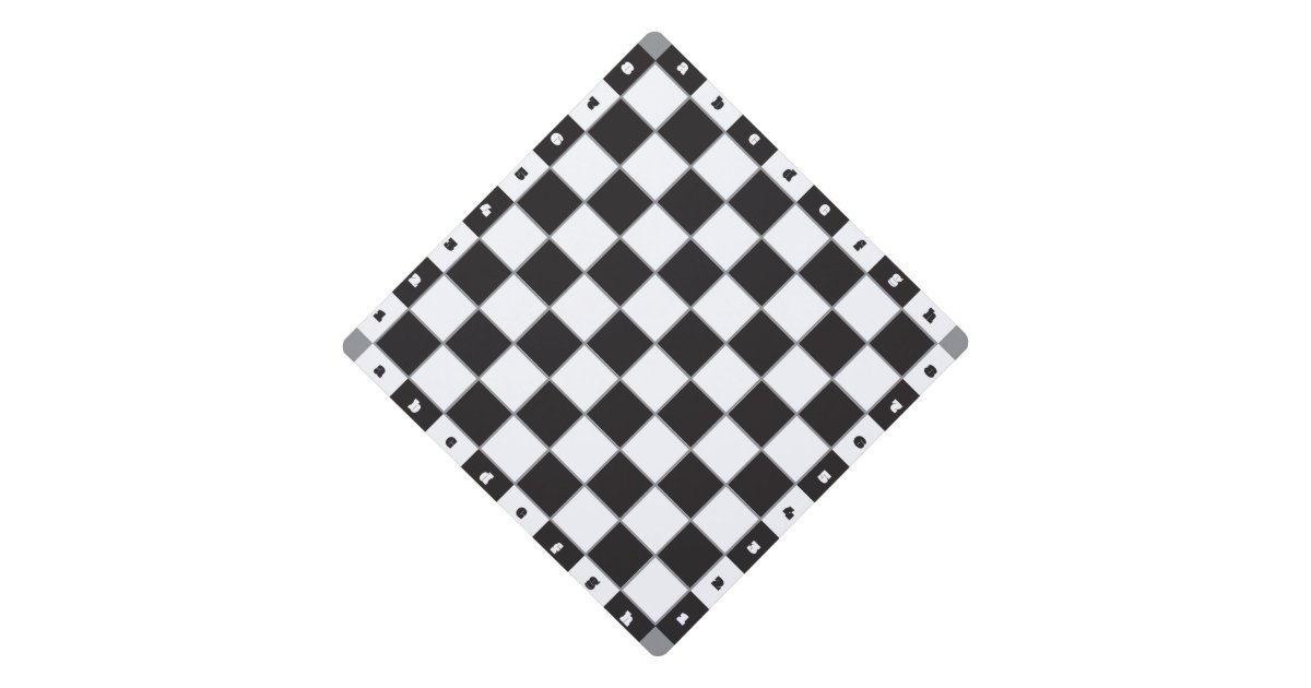 chess board competition graduation cap topper | Zazzle