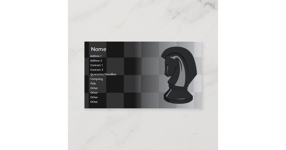 Chess - Business Business Card | Zazzle