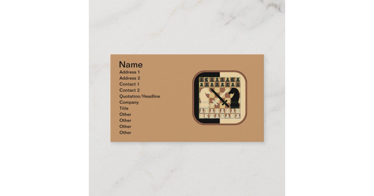 CHESS BUSINESS CARD | Zazzle