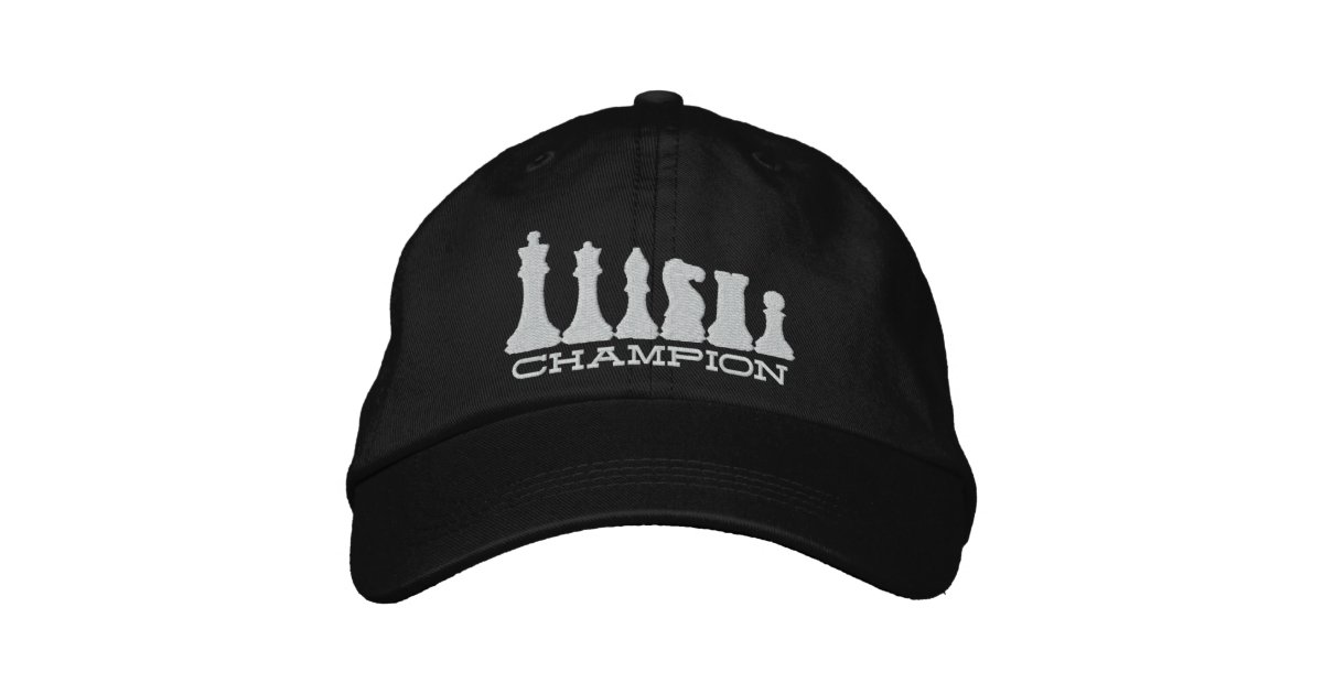Chess Champion Embroidered Baseball Cap | Zazzle