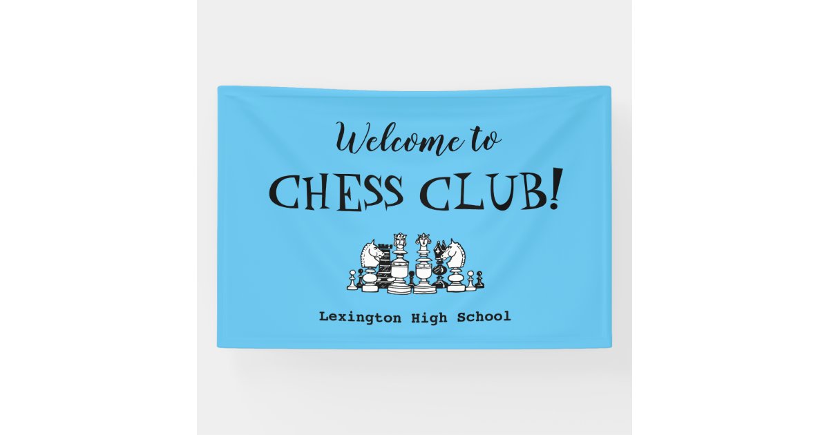Chess Club Custom Wall Banner | Zazzle