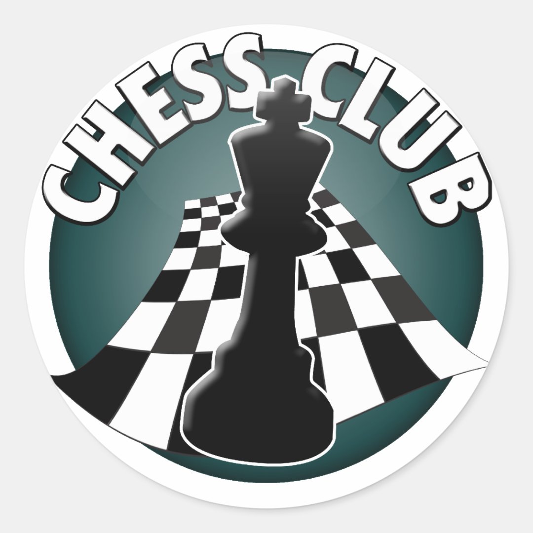 Chess Club Player Chessboard Picture Classic Round Sticker | Zazzle