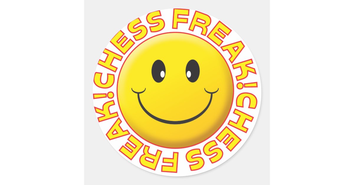Chess Freak Smile Classic Round Sticker | Zazzle
