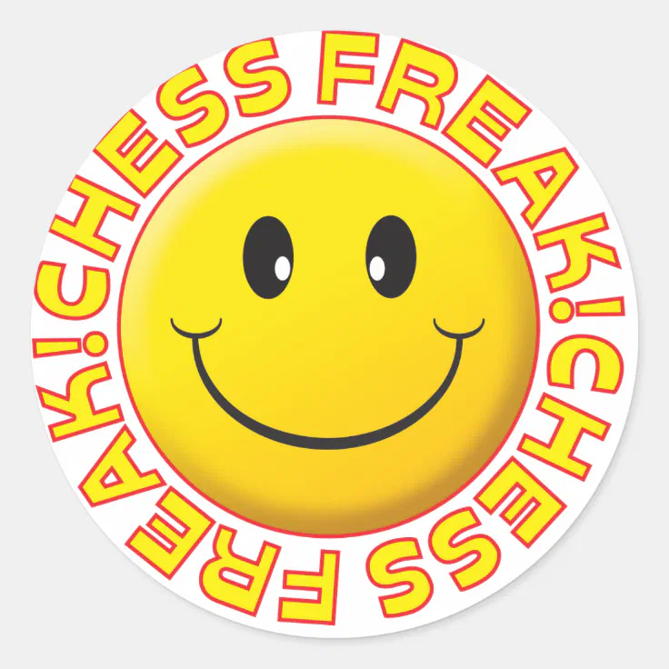 Chess Freak Smile Classic Round Sticker | Zazzle