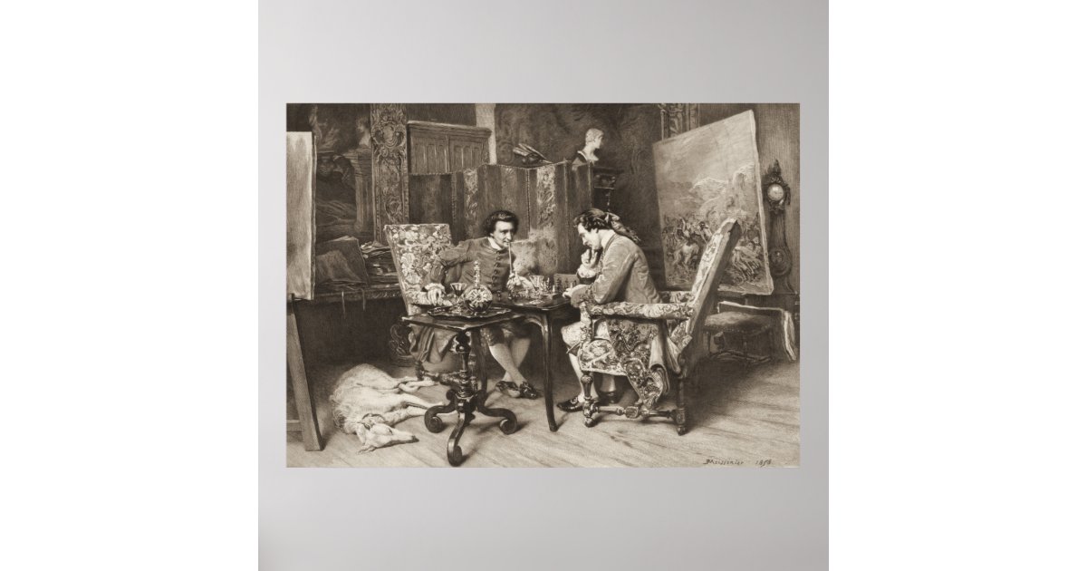 Chess Game 1898 Poster | Zazzle