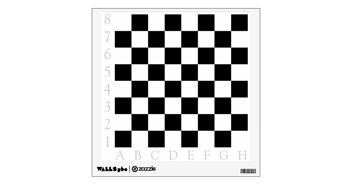 Chess Game Board Wall Sticker | Zazzle