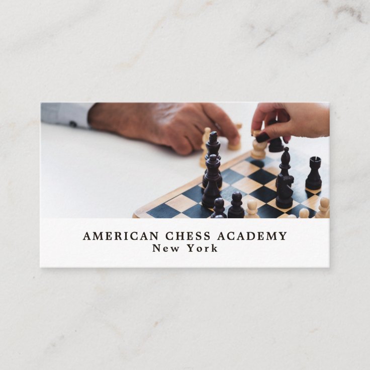 Chess Game, Chess Club Business Card | Zazzle