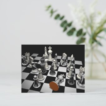 chess game postcard | Zazzle