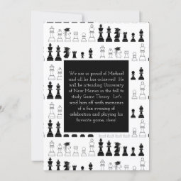 Chess Graduation Party Invitation | Zazzle