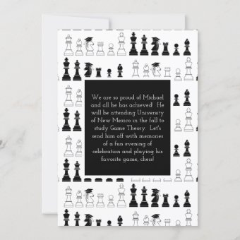 Chess Graduation Party Invitation | Zazzle