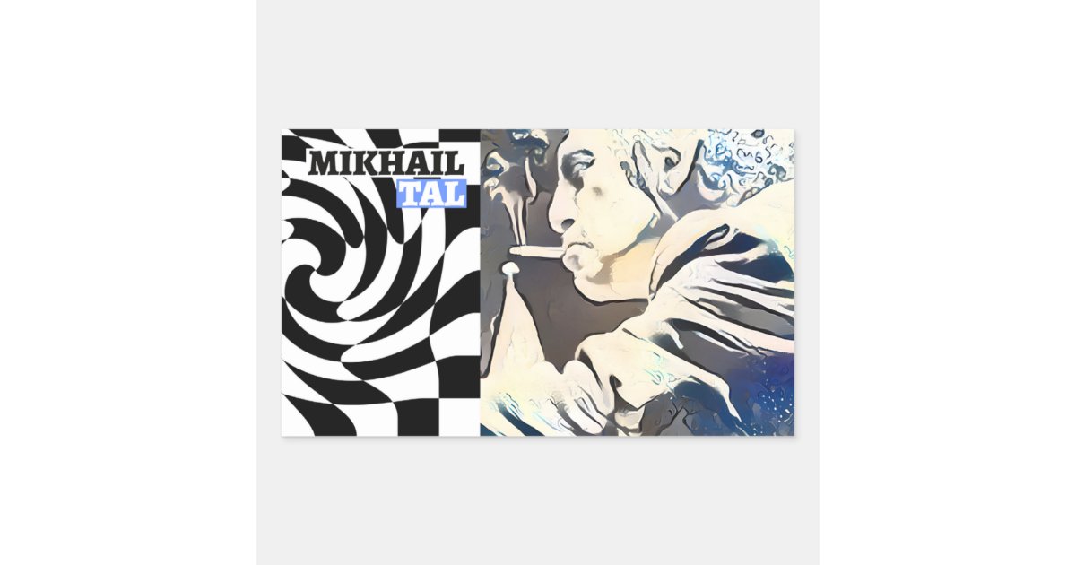 Chess grandmaster rectangular sticker | Zazzle