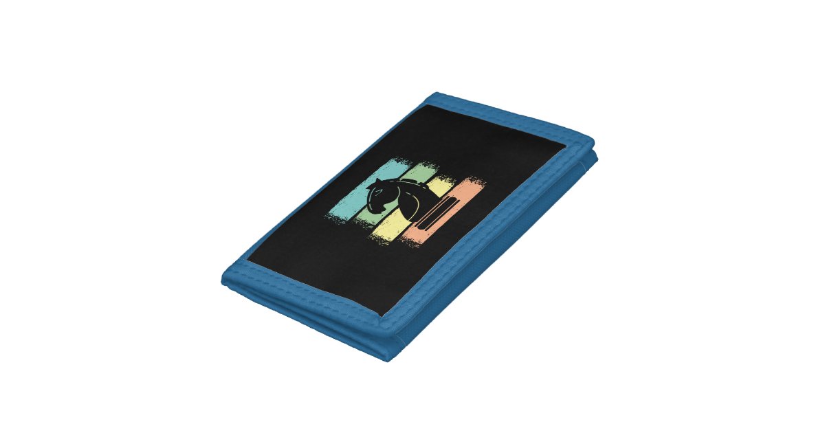 Chess Horse Retro Trifold Wallet | Zazzle