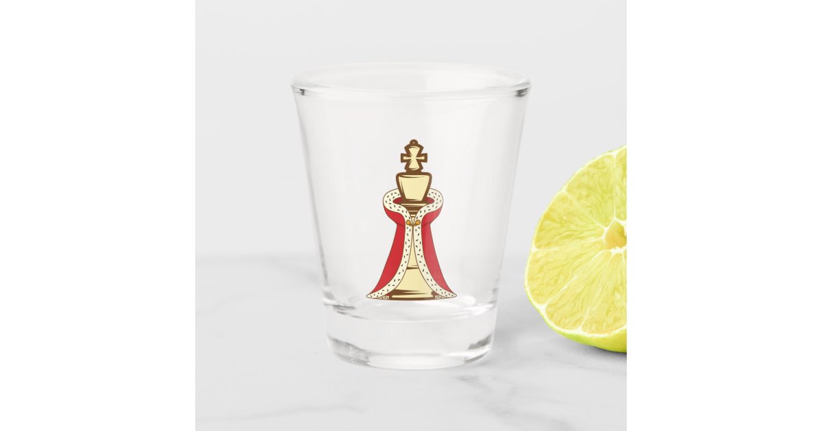 Chess King Piece Shot Glass | Zazzle