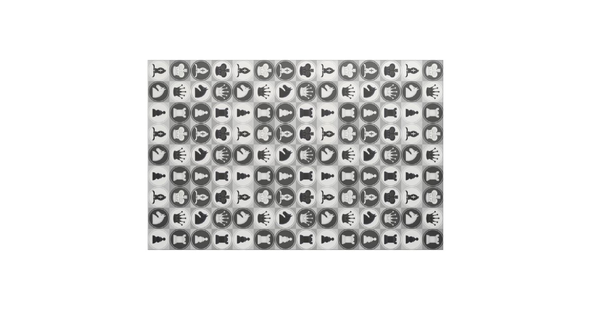 Chess Pattern Fabric | Zazzle