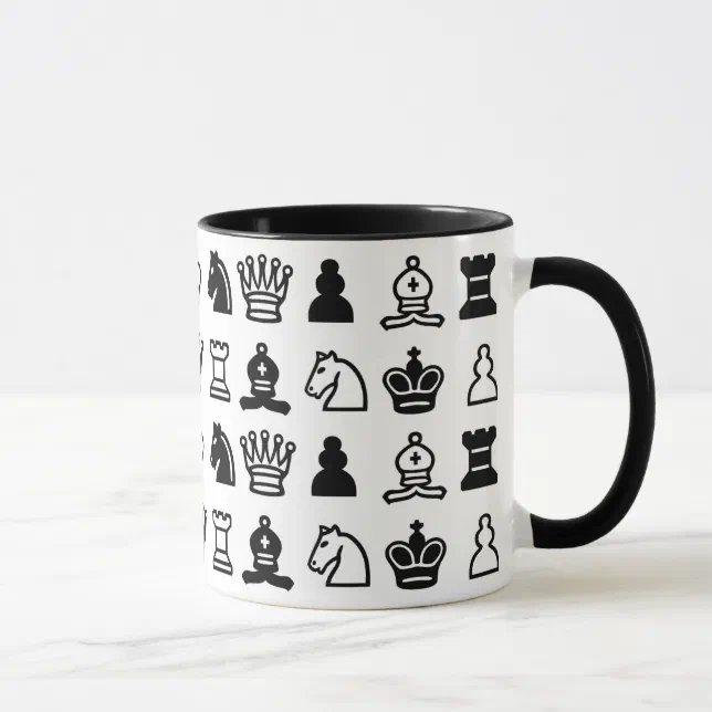 Chess Piece Pattern Mug | Zazzle