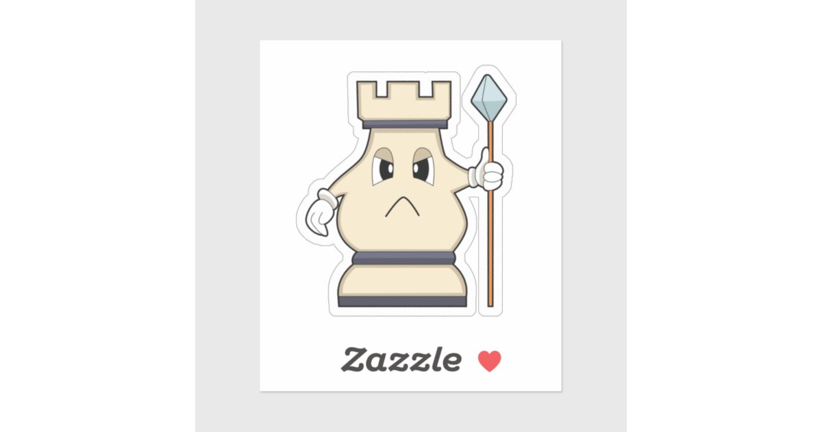 Chess piece Rook at Chess.PNG Sticker | Zazzle