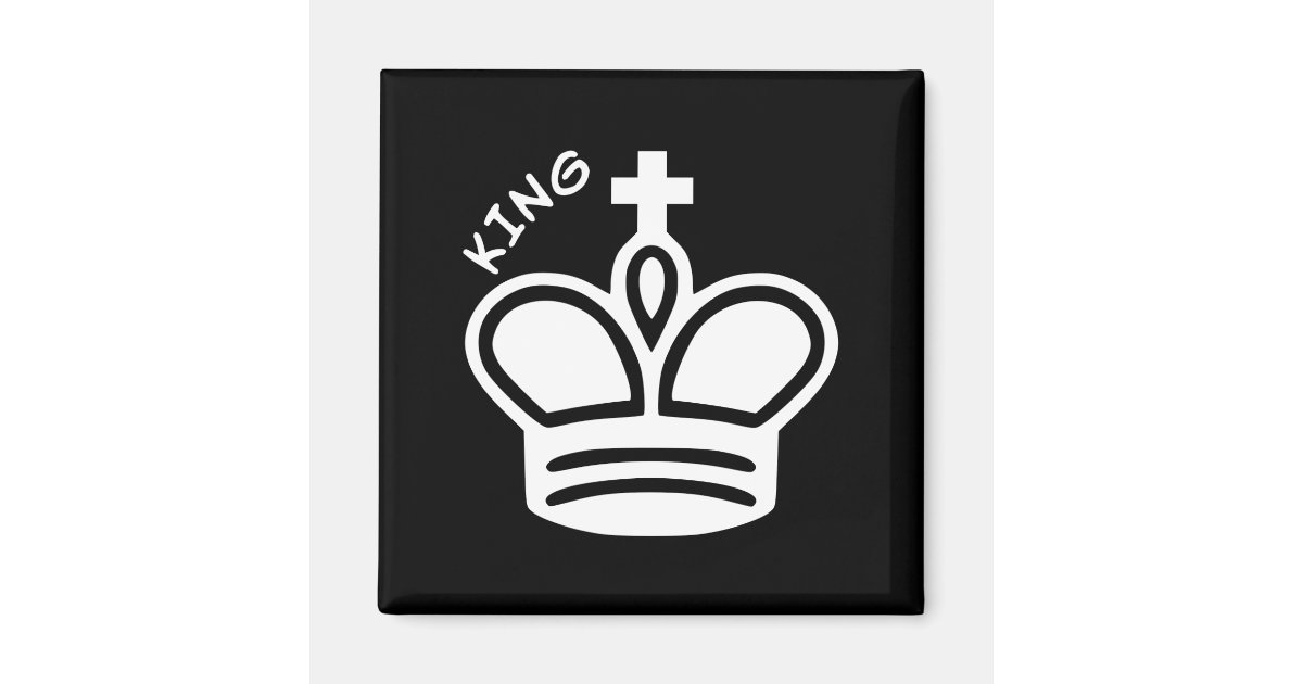 Chess Piece Symbol White King Magnet | Zazzle