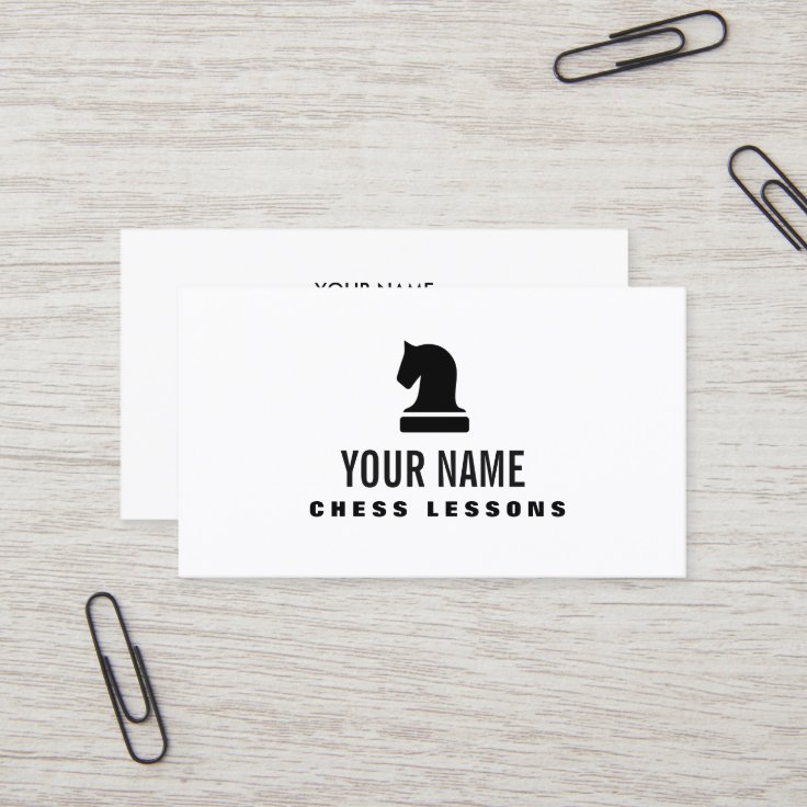 Chess piece teacher tutor business card template | Zazzle