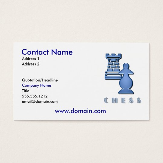 Chess Pieces Business Card | Zazzle.com