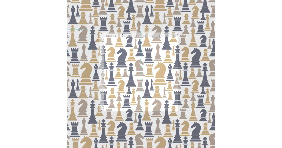 Chess Pieces Fabric | Zazzle