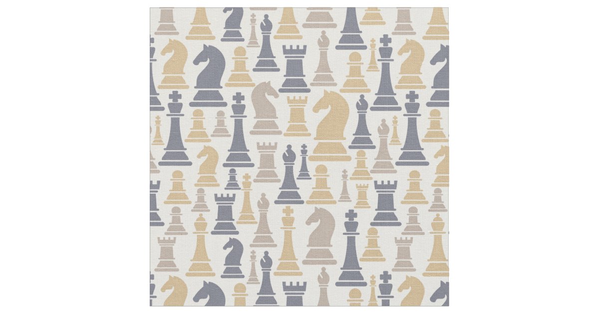 Chess Pieces Fabric | Zazzle