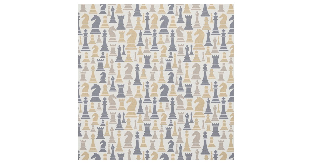 Chess Pieces Fabric | Zazzle