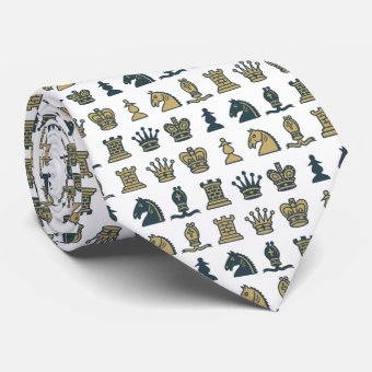 Chess Pieces in Rows Neck Tie | Zazzle