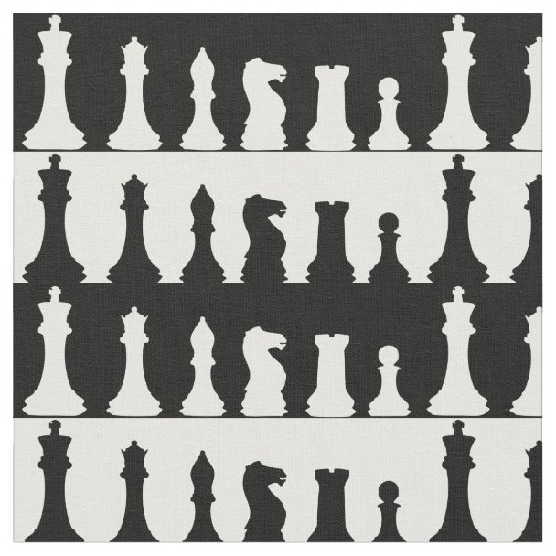 Chess Pieces Fabric | Zazzle.com