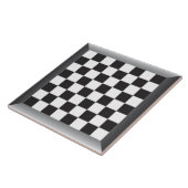 chess table black white tile | Zazzle