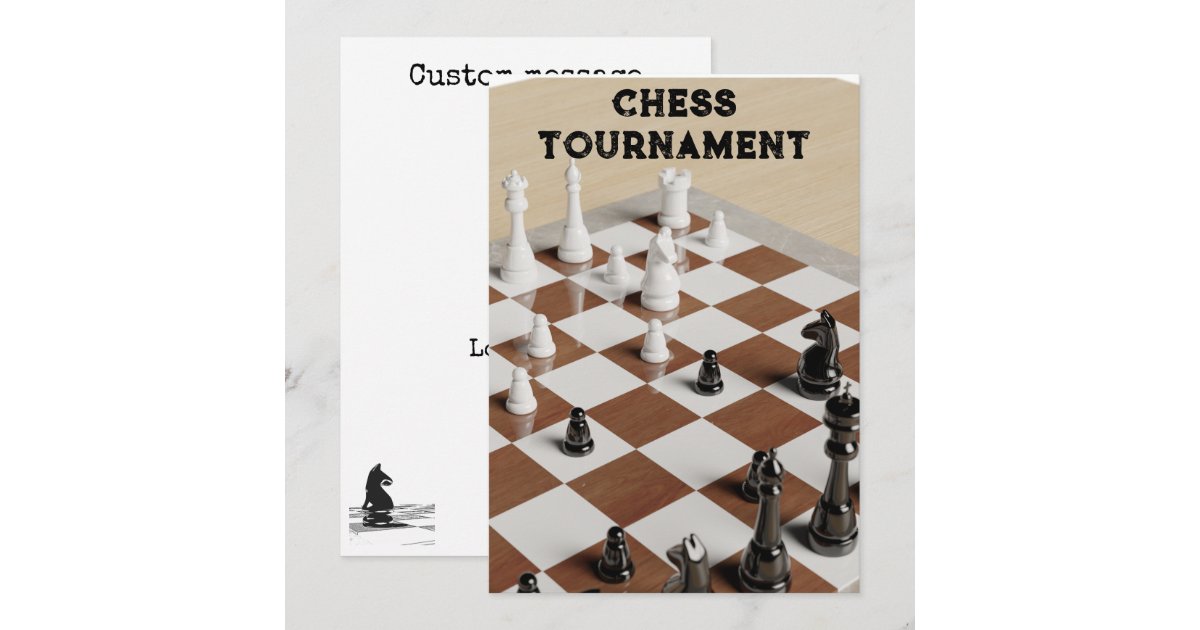Chess Tournament Art Invitation | Zazzle