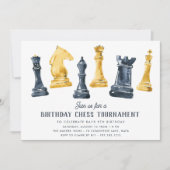 Chess Tournament Kids Birthday Party Invitation | Zazzle