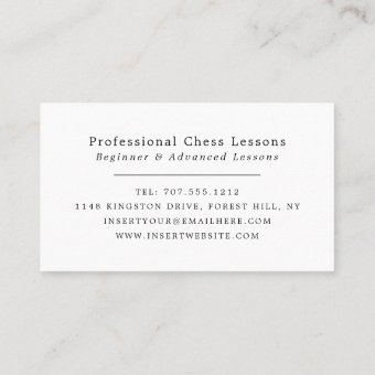Chessboard, Chess Club Business Card | Zazzle