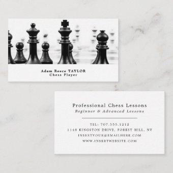 Chessboard, Chess Club Business Card | Zazzle