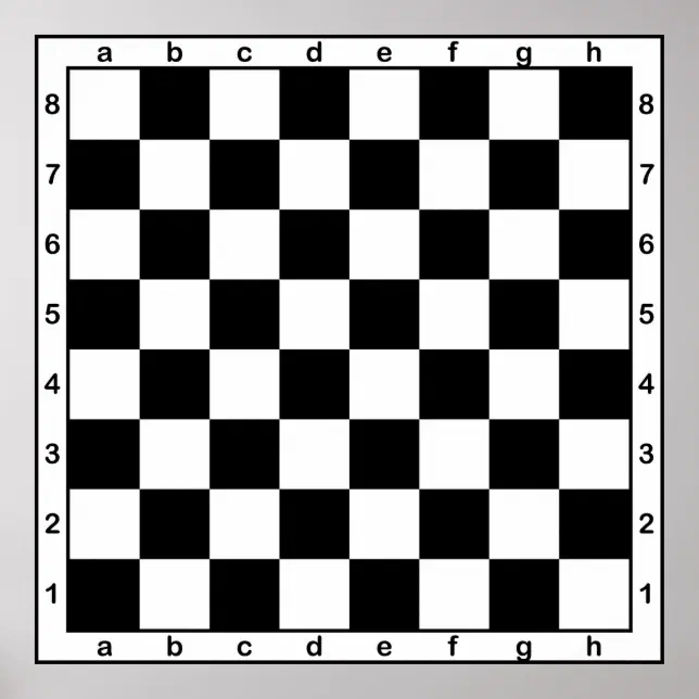chessboard chess table competition poster | Zazzle