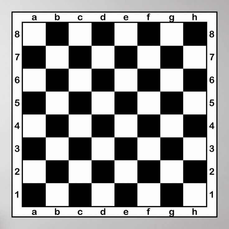 chessboard chess table competition poster | Zazzle