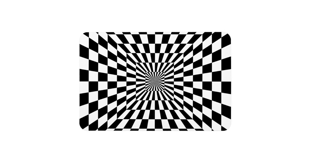 Chessboard optical illusion magnet | Zazzle