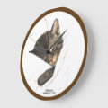 Chessie the Sleeping Kitten Wall Clock | Zazzle
