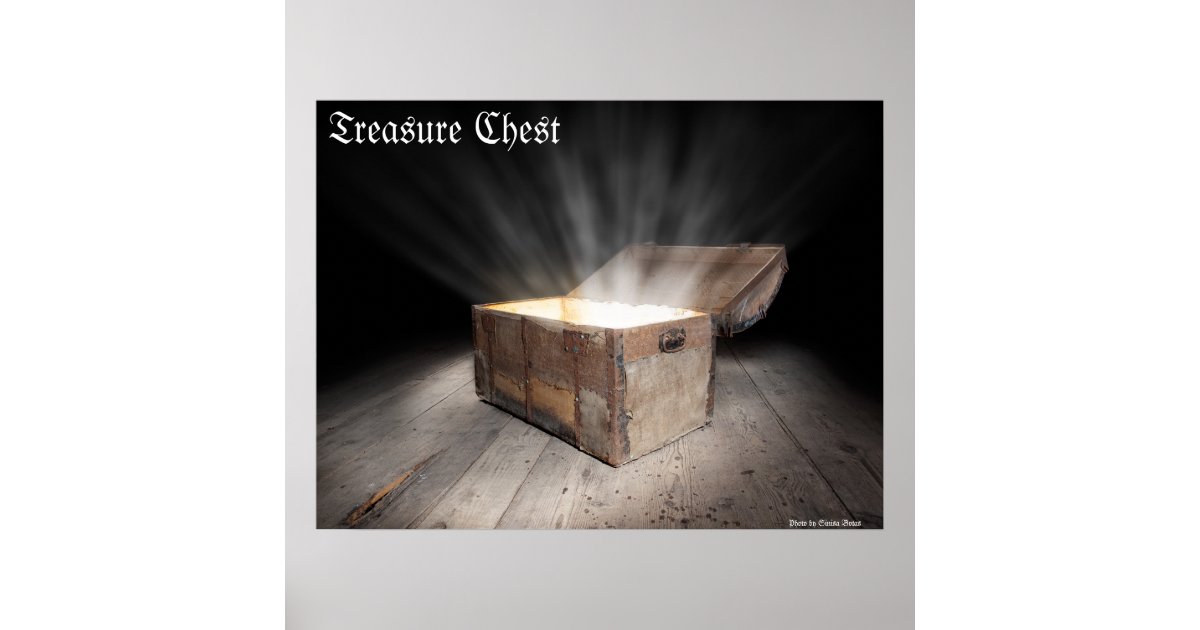Chest of treasure poster | Zazzle