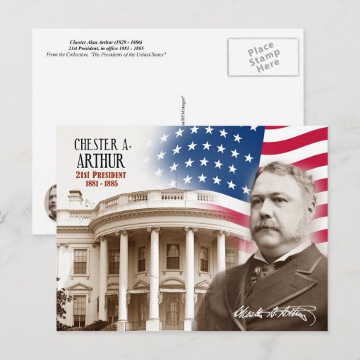 Chester A. Arthur - 21st President of the U.S. Postcard | Zazzle