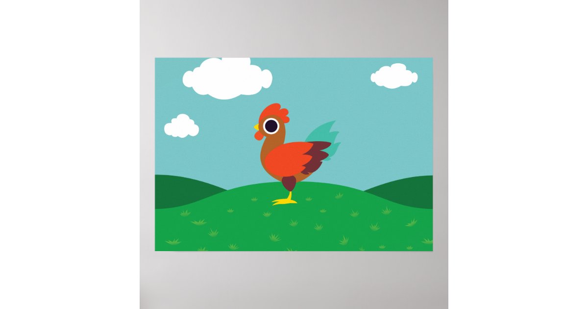 Chester the Rooster Poster | Zazzle
