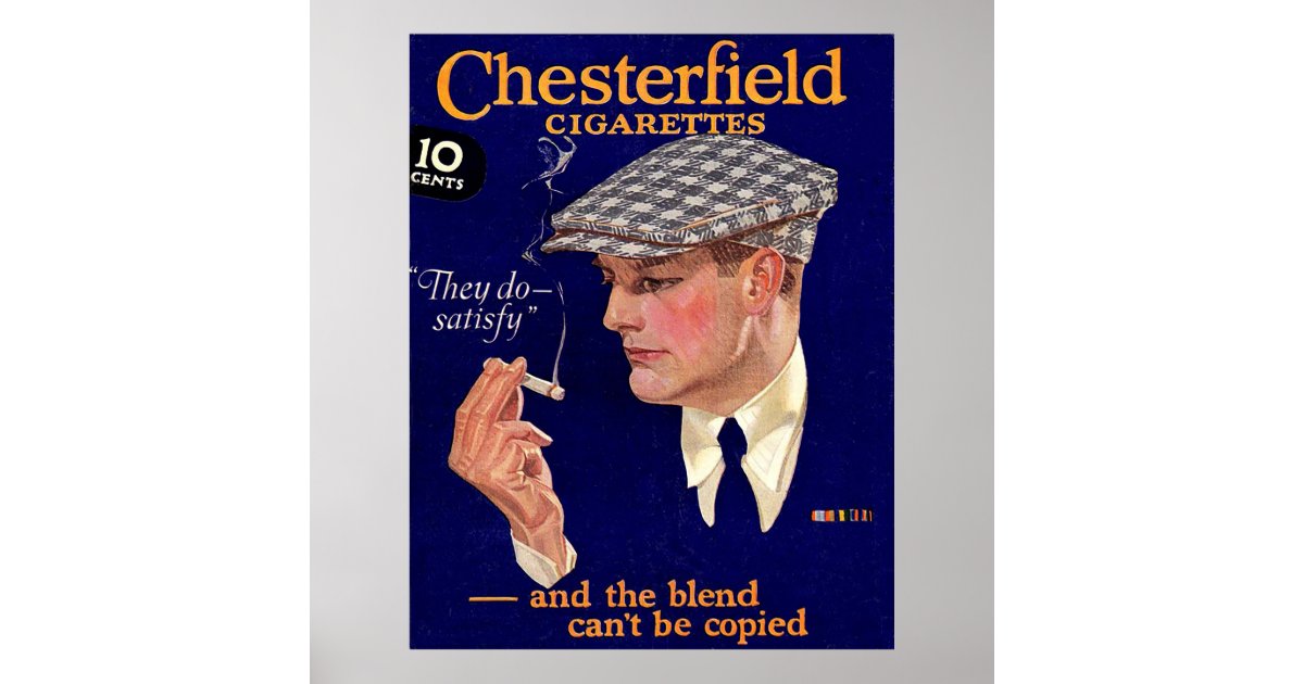 Chesterfield Cigarettes Amazing Vintage Commercial Poster | Zazzle