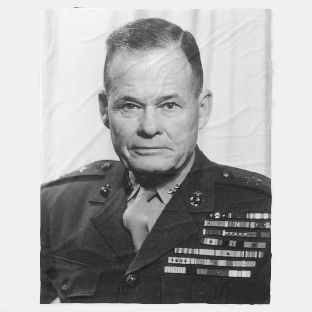 CHESTY PULLER FLEECE BLANKET | Zazzle