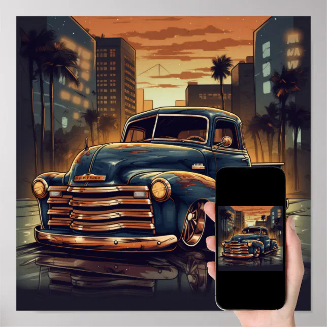 Chevrolet 3100 Lowrider Bomb Chevy Truck Lowriders Poster | Zazzle